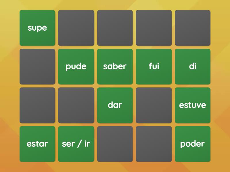 PASADO IRREGULAR !!!! - Matching pairs
