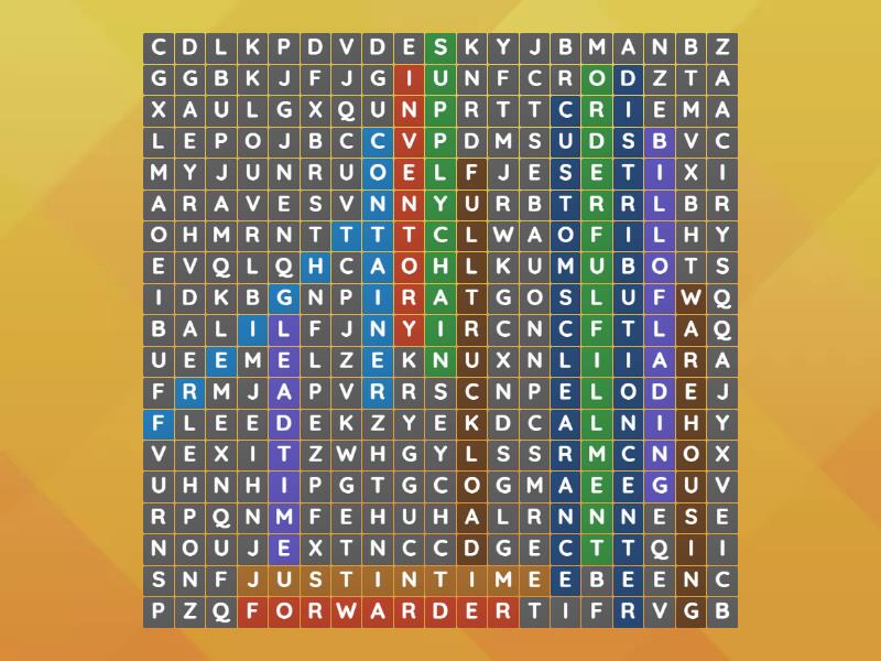 Logistics Vocabulary - A2/B1 - Wordsearch