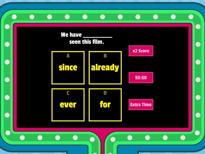 Present Perfect Simple - Adverbs of time - Teleturniej