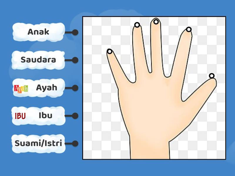 Simbol Jari Tangan - Labelled diagram