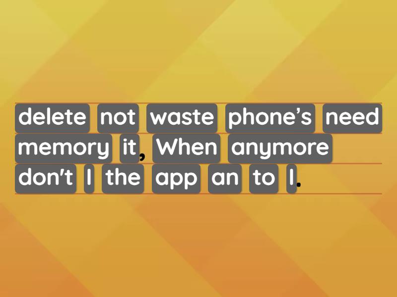 Grammar: zero conditional 1 - Unjumble