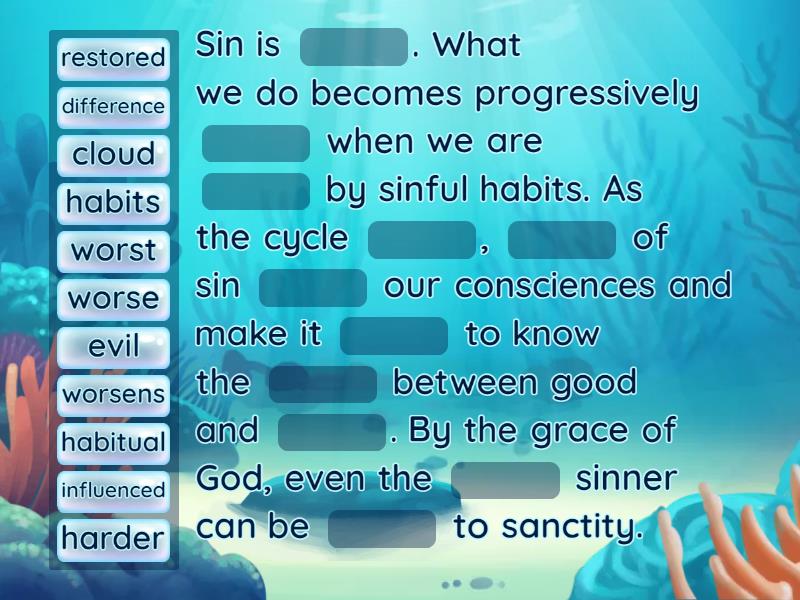 Test 11 The Proliferation of Sin Notes - Complete the sentence