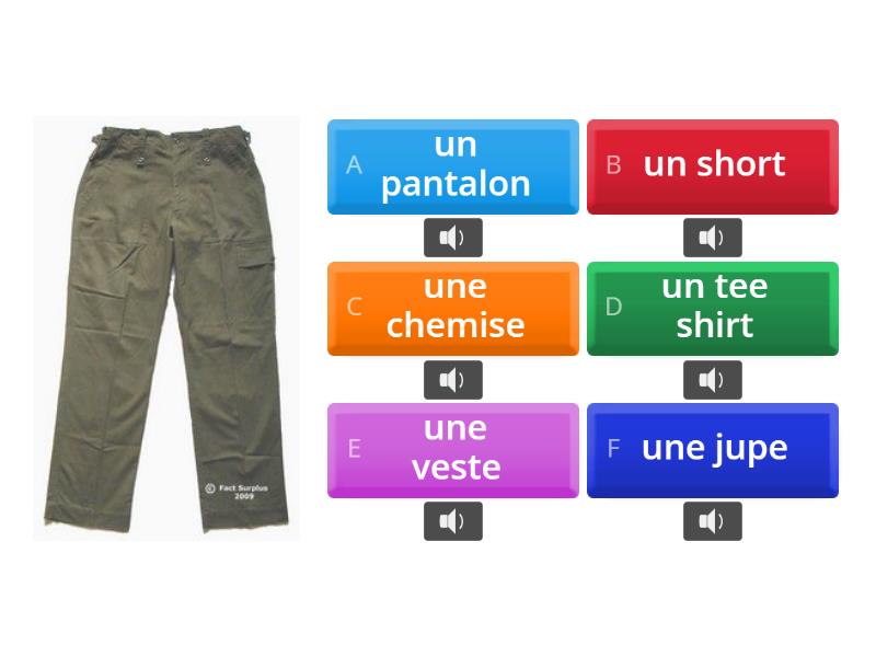 LES VETEMENTS - Quiz