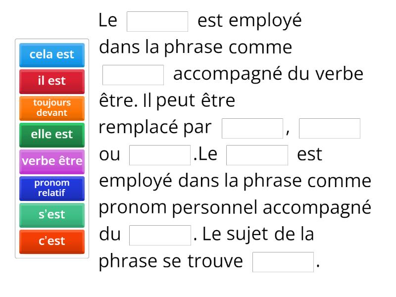 Homophones - c'est/s'est, ses/ces, sait/sais, ce/se - Complétez la phrase