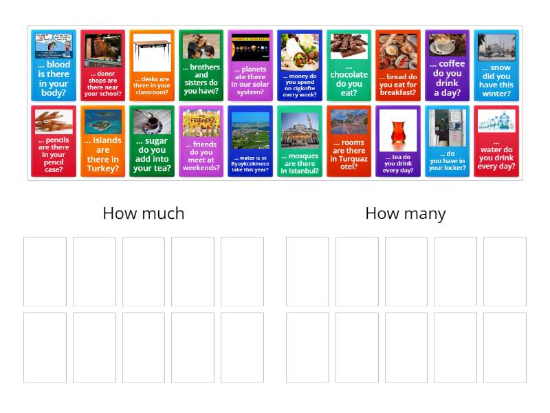 How much / How many...? - Group sort