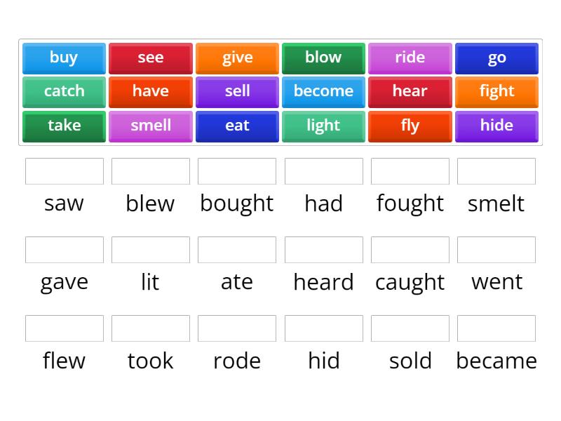 Irregular verb - Match up