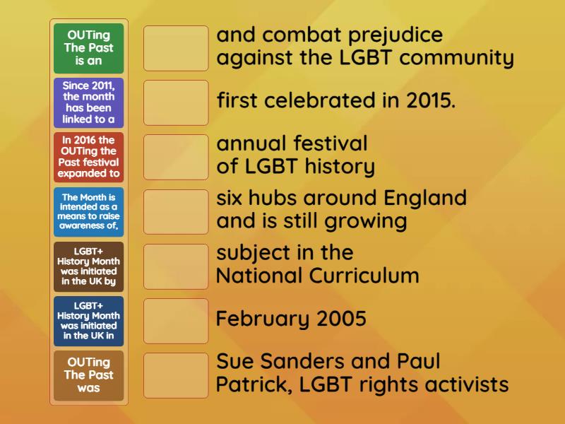 LGBTQ+ History - Match up