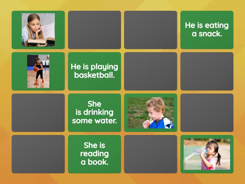 PRESENT CONTINUOUS - Matching pairs