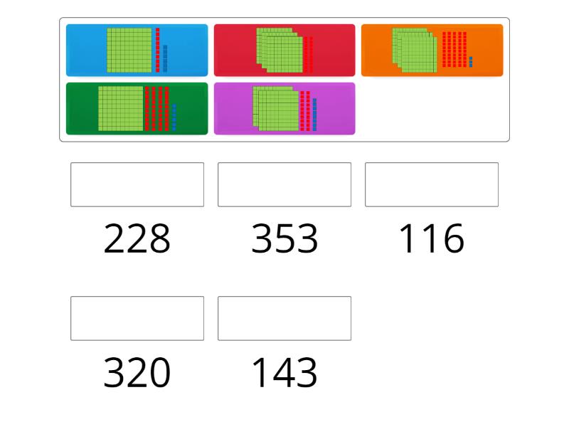 G2-place-value block of 3-digit number - Match up
