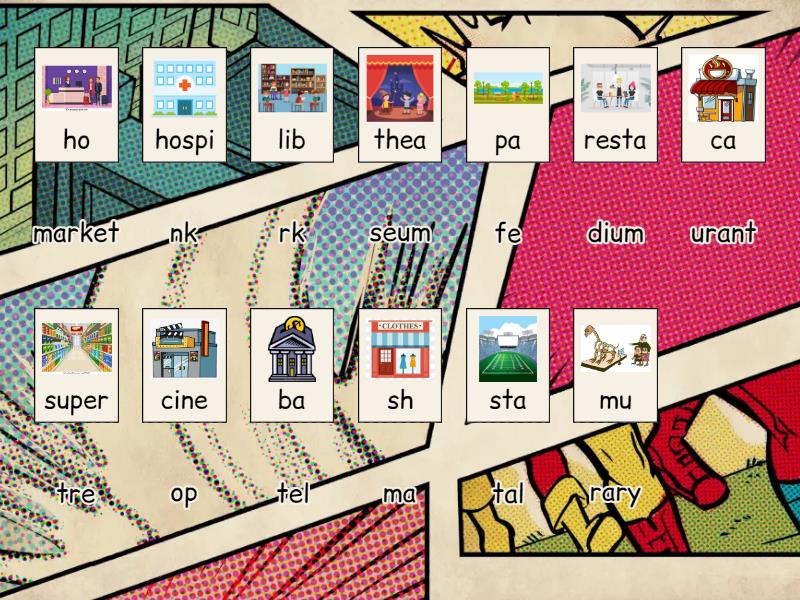 GG2 U5.1 Places in Town - Unscramble