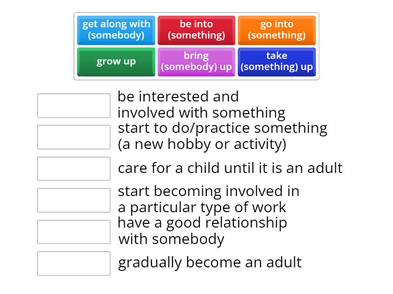 Phrasal verbs (friendship) - Match up