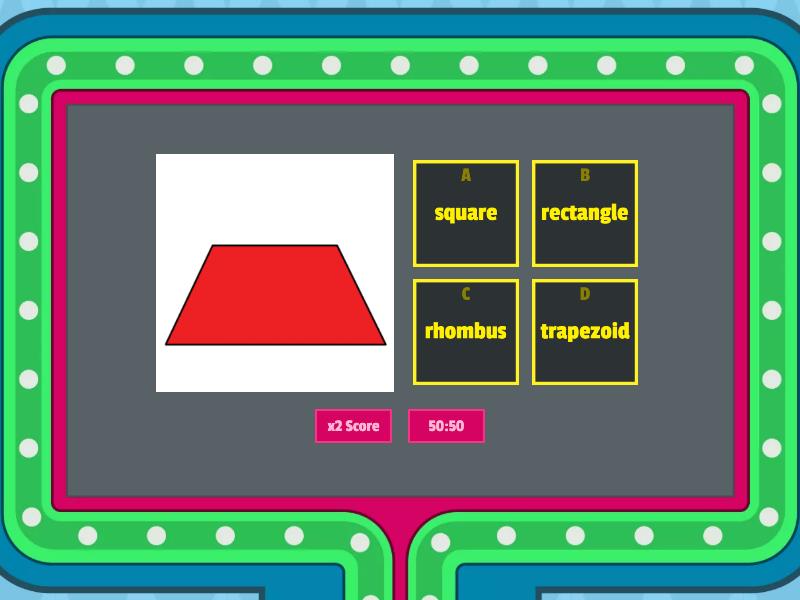 Math - Quadrilaterals - Gameshow quiz