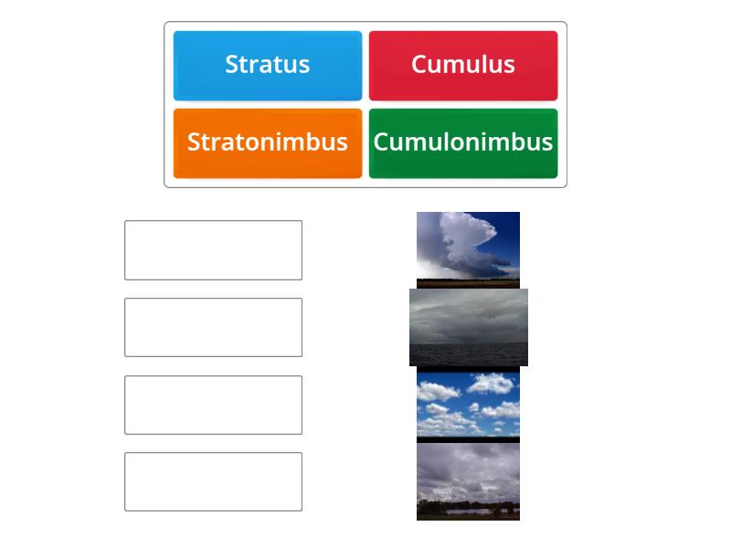 Match the cloud with it's name - Match up