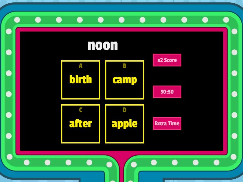 Airplane, Compound Words A,B,C - Gameshow quiz
