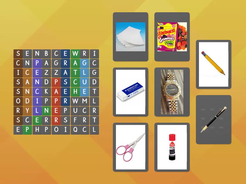 My things - Wordsearch