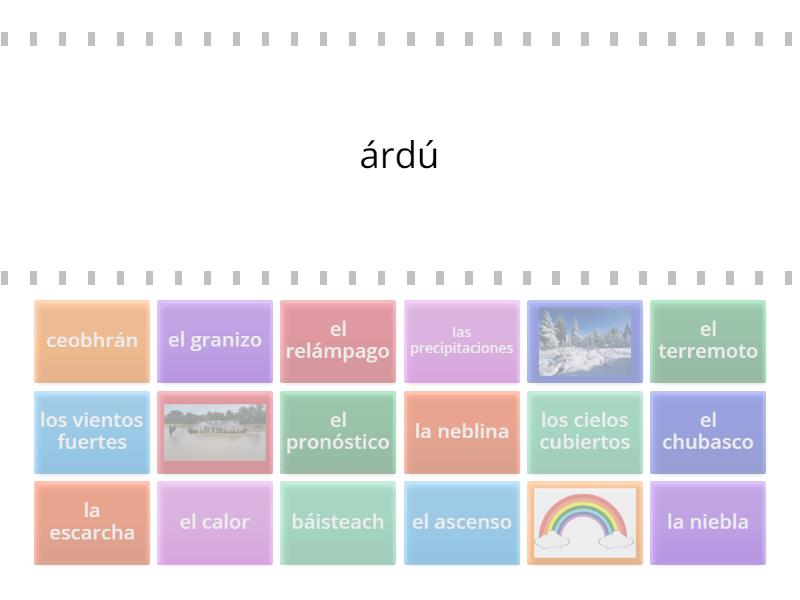 Más vocabulario relacionado con el tiempo - Find the match