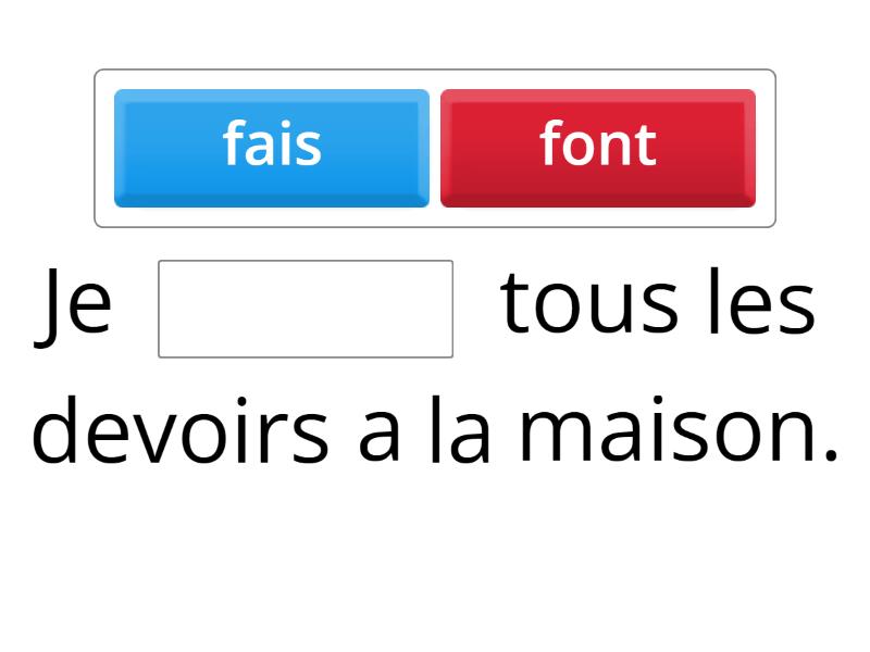 Choisissez la bonne reponse! - Mot manquant