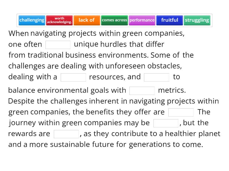 b2+ projects - Complete the sentence