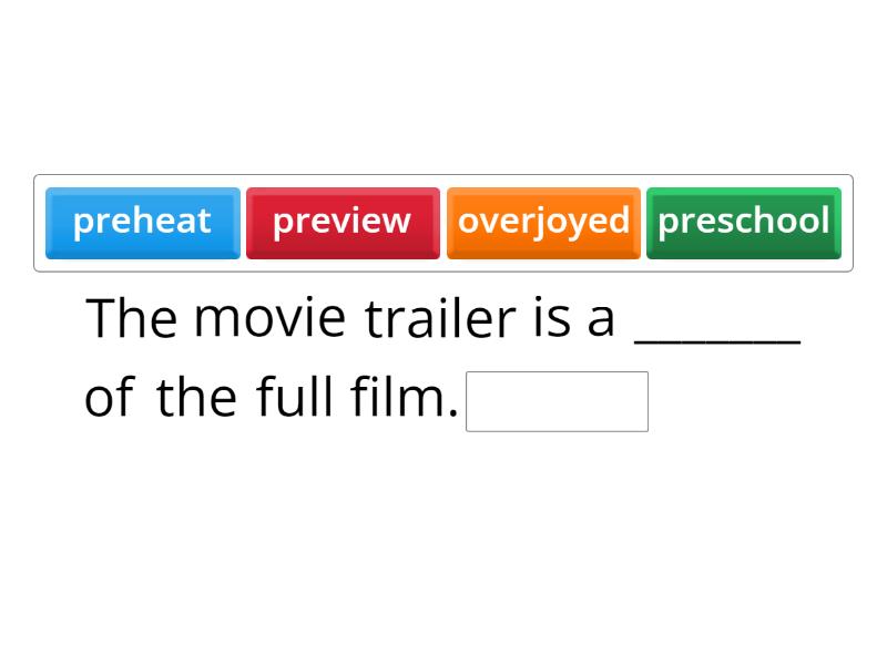 Morphology Review - Complete the sentence