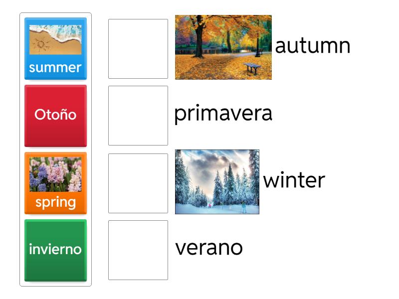 estaciones - seasons - Match up