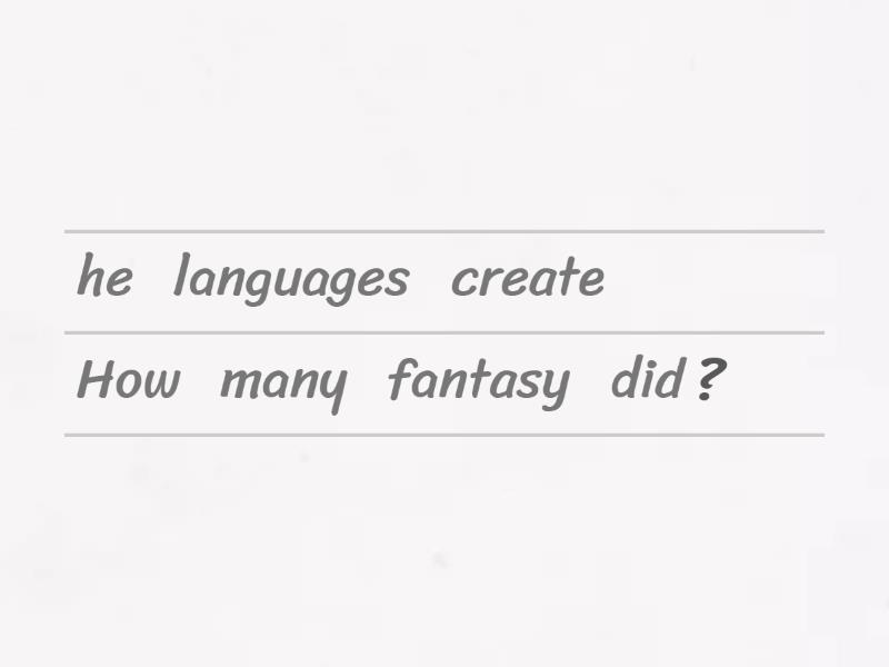 5 Class Word Order Reordenar