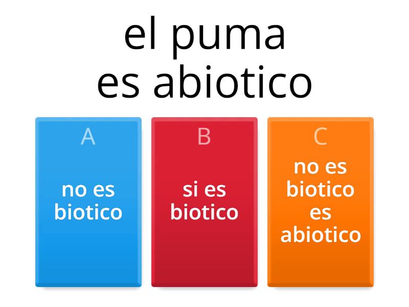biotico o abiotico - Quiz