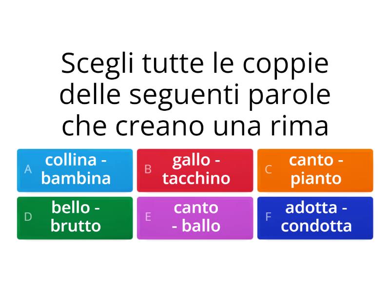 La rima - Quiz
