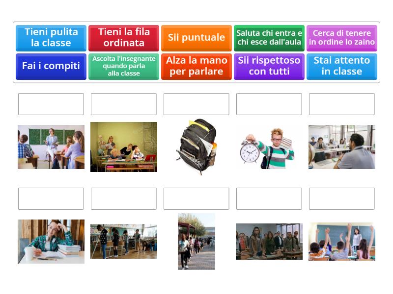 Le regole in classe - Match up