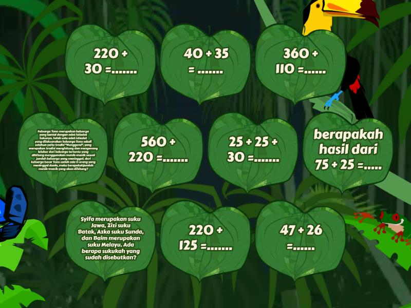 KUIS MATEMATIKA KELAS 2 SD MATERI PENJUMLAHAN - Vire as peças