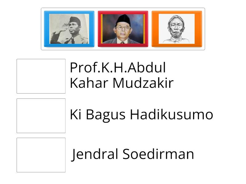 cocokkan nama tokoh perjuangan muhammadiyah berikut ini - Match up