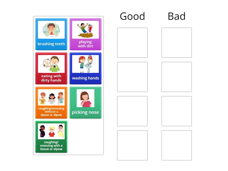 good & bad hygiene - Group sort