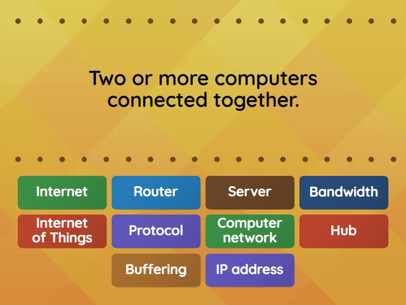 Networks 1 - Find the match