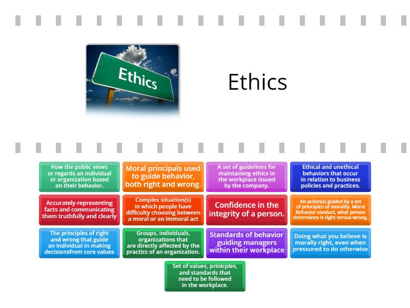 Principles of Business & Personal Ethics - (4/5/24) - Find the match