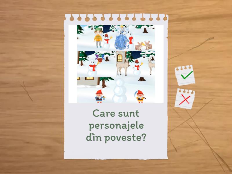 Povestea Omului de zăpadă de Hans Christian Andersen - Flash cards