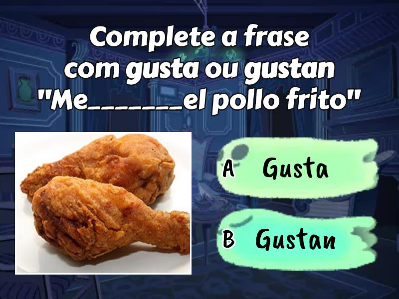 Verbo gustar - Alimentos - Comparaciones - Cuestionario