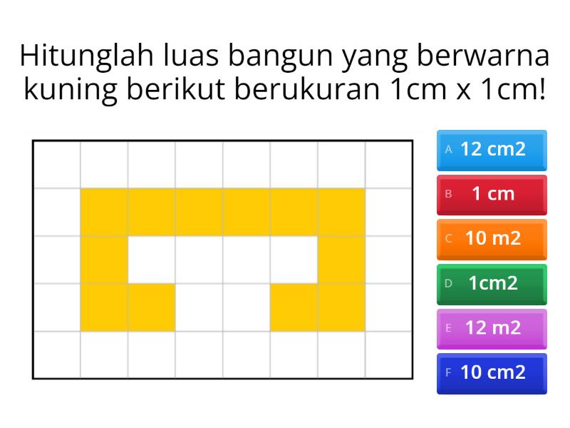 Luas satuan baku - Quiz