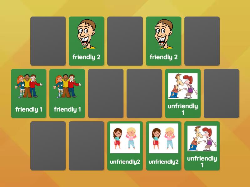 friendly and unfriendly - Matching pairs