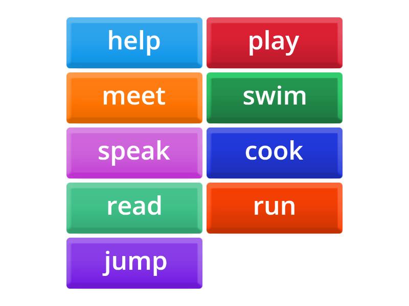 verbs - Flip tiles