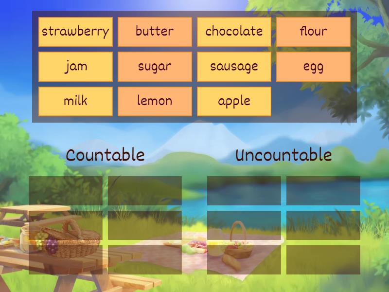 Countable/Uncountable - Group sort