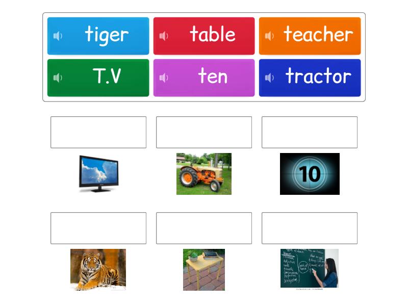 Letter Tt - Match up