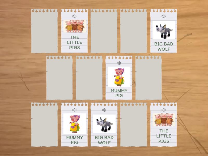 THE THREE LITTLE PIGS - Matching pairs