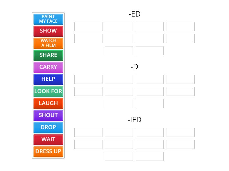 Past simple (irregular verbs) U7 3rd CH - Group sort