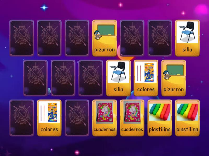 Objetos del aula de clase - Combine os pares