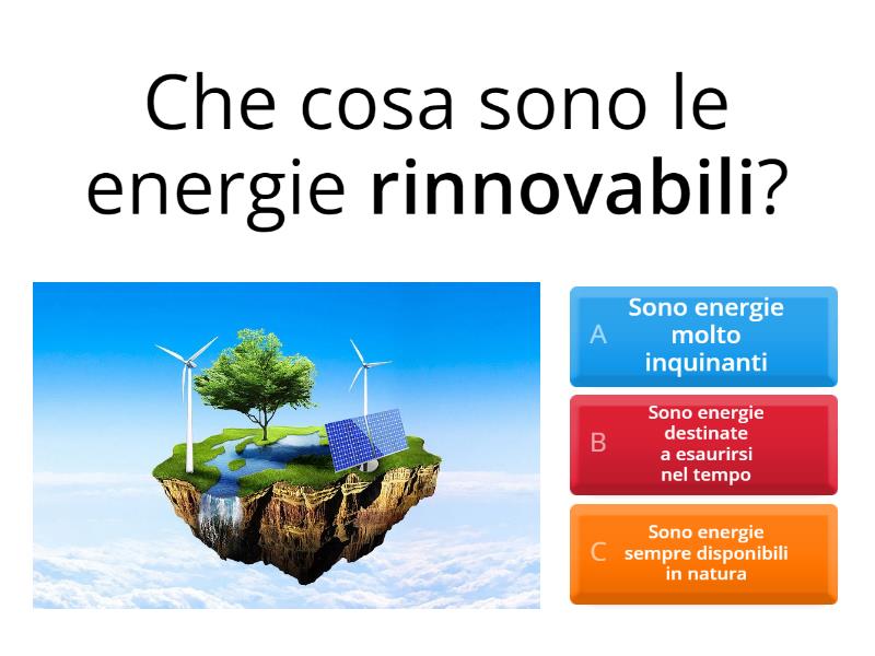 ENERGIE RINNOVABILI E NON RINNOVABILI - Quiz