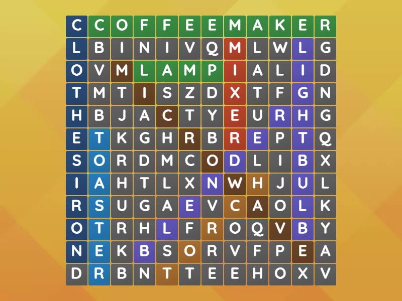 A2/English for kids. Vocabulary. Machines at home (part 1) - Wordsearch