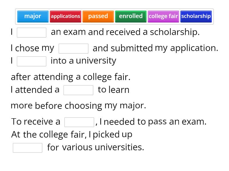 University - Complete the sentence