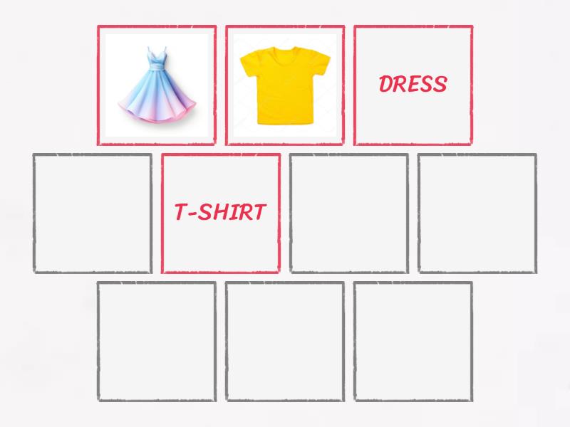 MEMORY GAME CLOTHES - Matching pairs