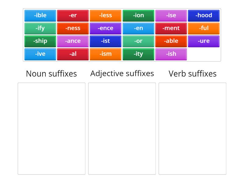 Suffixes - Group sort
