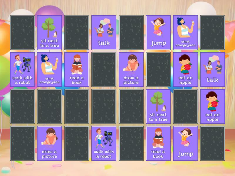 7-Present continuous - Matching pairs