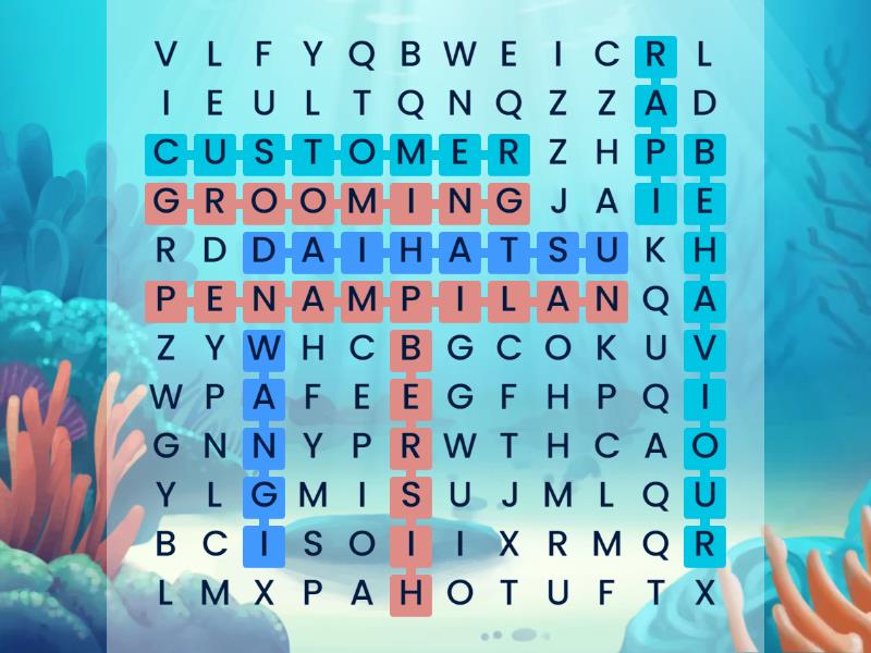 Grooming & Behaviour - Wordsearch